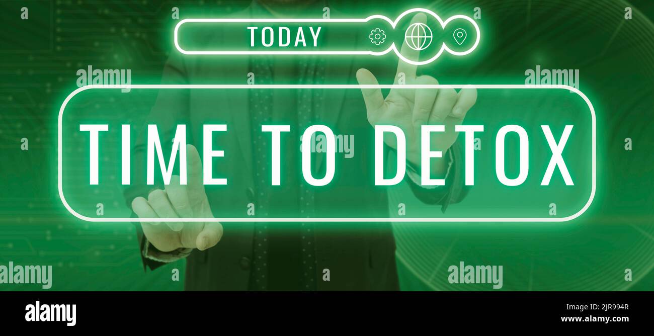 Conceptual display Time To Detox. Internet Concept Moment for Diet ...