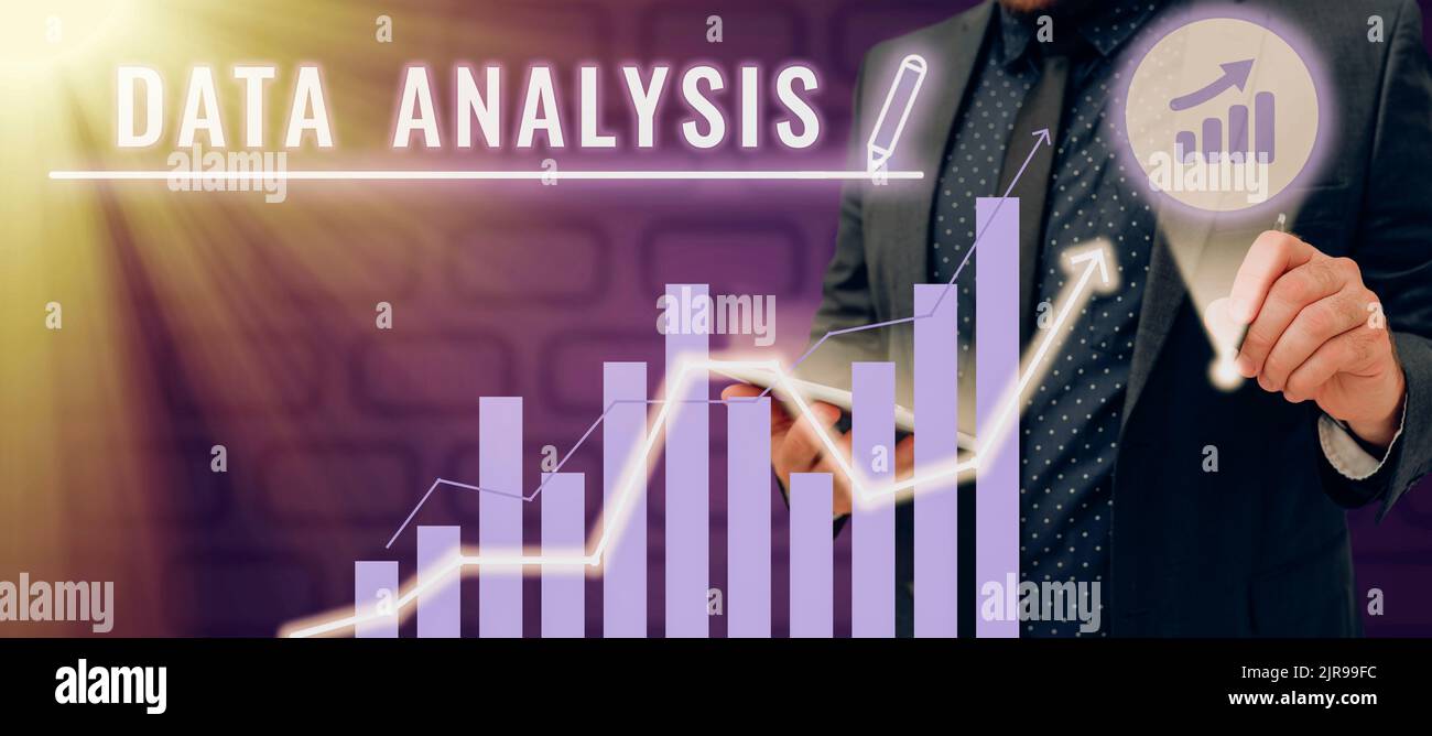 Handwriting text Data Analysis. Conceptual photo Translate numbers to Analytical Conclusion ...