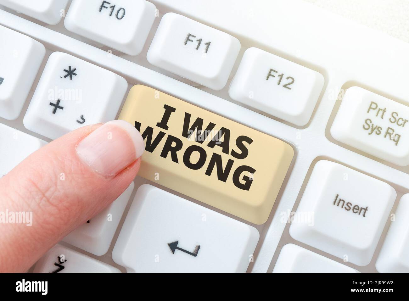 Writing displaying text I Was Wrong. Business overview Acceptance of a ...