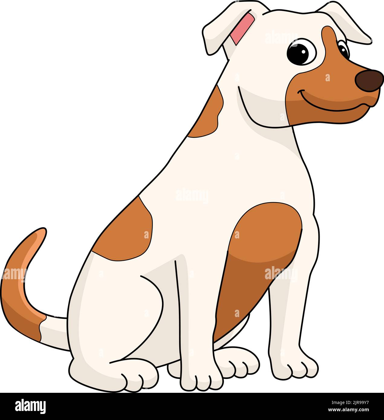 Jack Russell Terrier Dog Cartoon Colored Clipart Stock Vector Image ...
