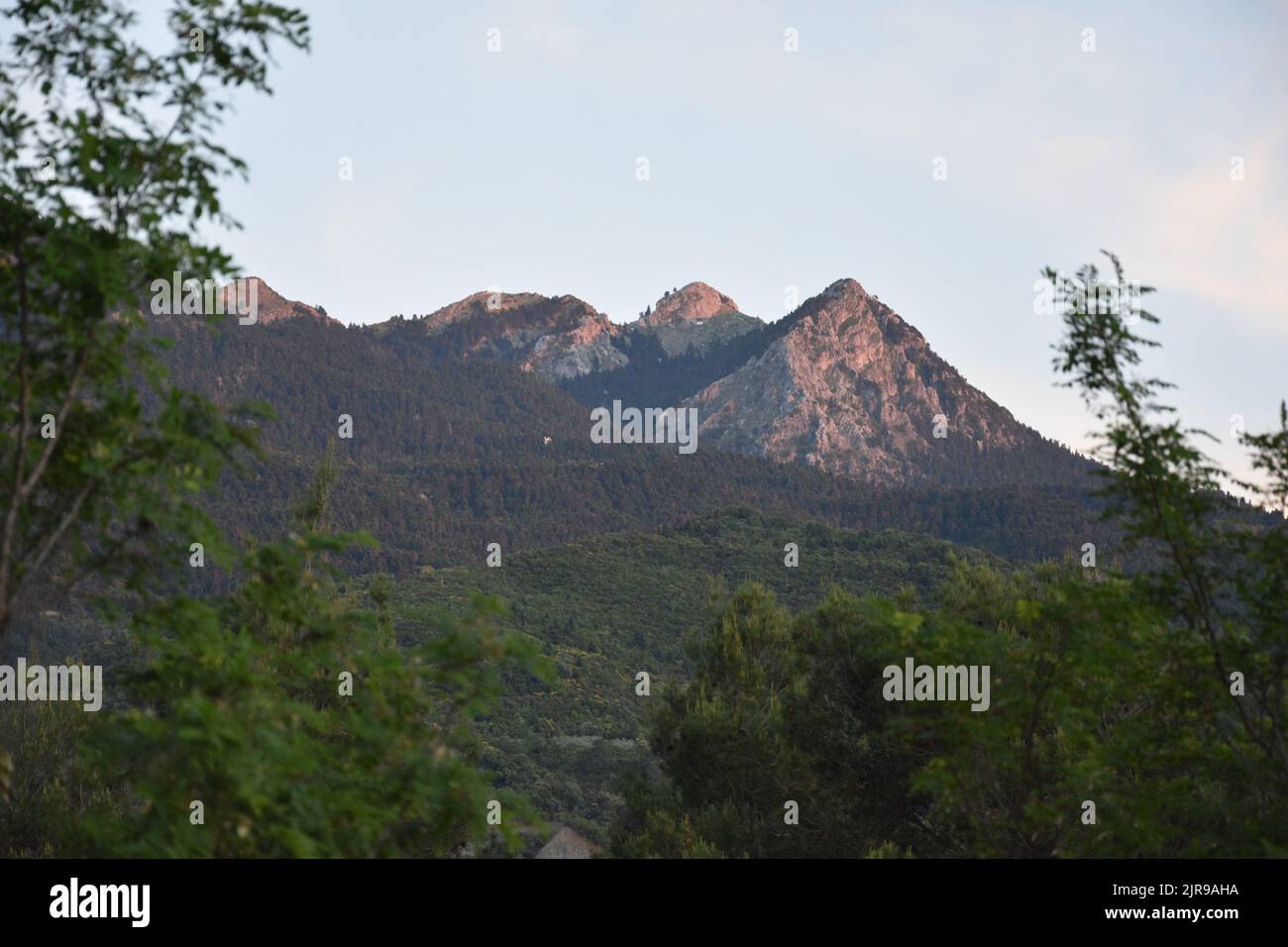 Beautiful Landscape Nature Spring Greek Village Stock Photo - Alamy