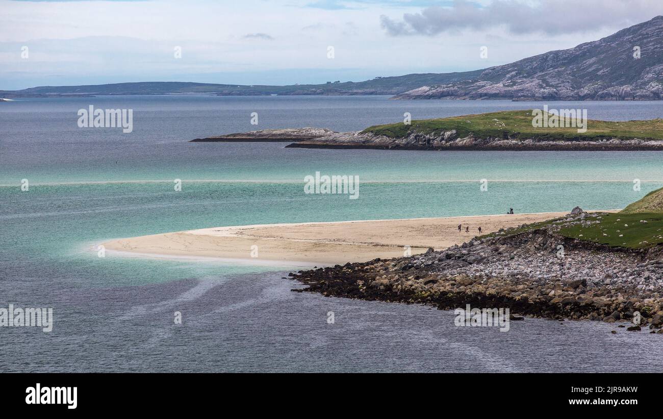 Sound of Scarp Panorama, Tráigh Meilein Beach, Hushinish, Harris, Isle ...