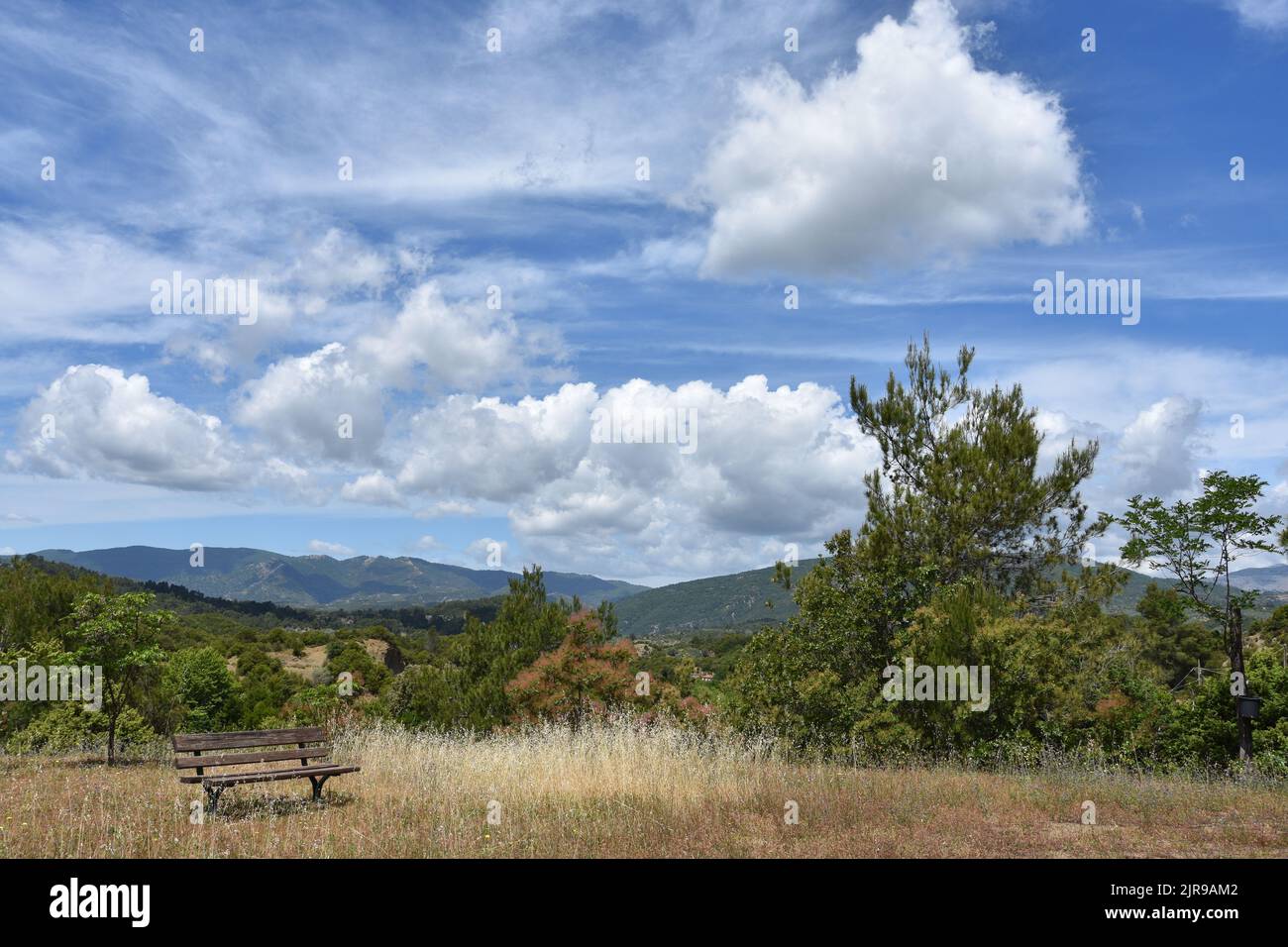 Beautiful Landscape Nature Spring Greek Village Stock Photo - Alamy