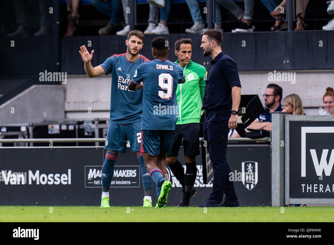 Waalwijk - Santiago Gimenez of Feyenoord, Danilo Pereira da Silva of ...