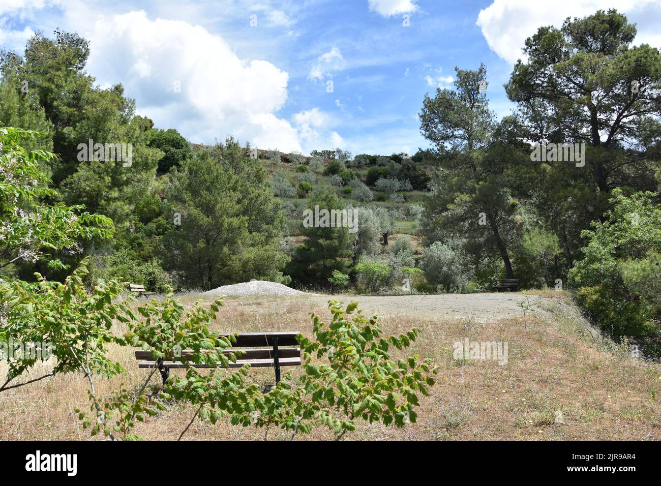 Beautiful Landscape Nature Spring Greek Village Stock Photo - Alamy