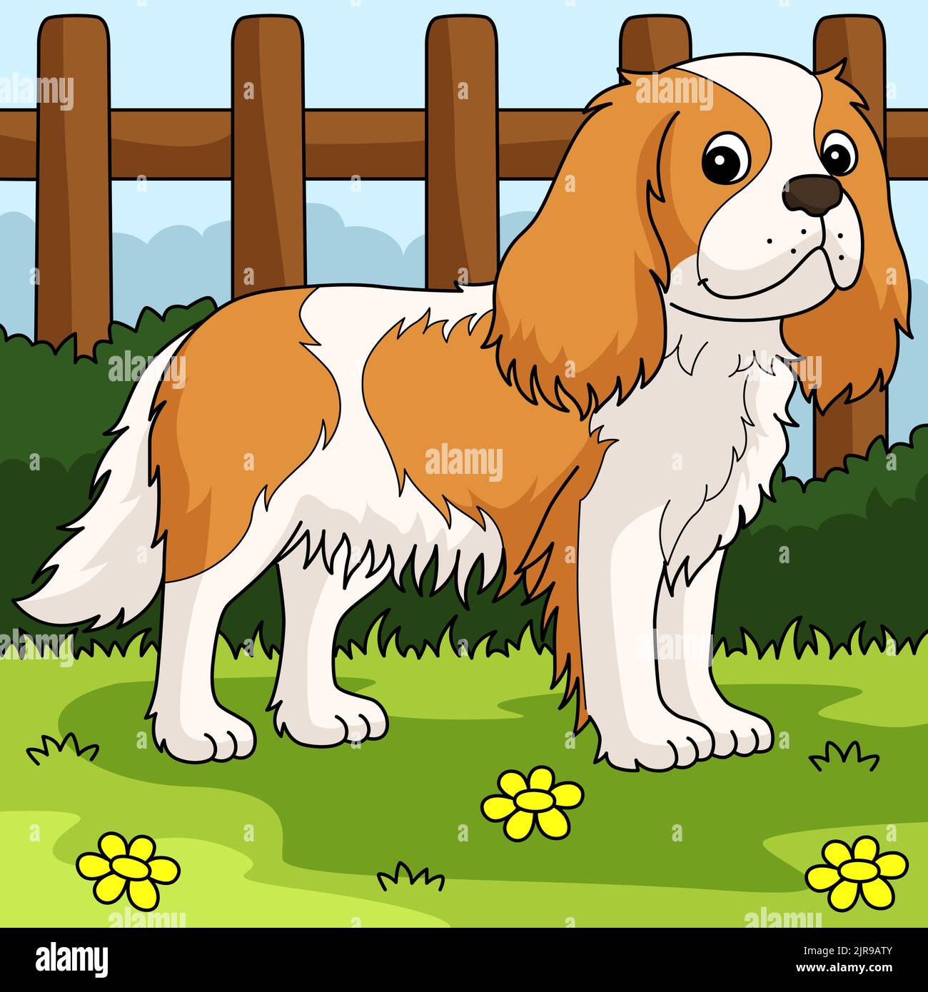 Cavalier spaniel dog Stock Vector Images - Alamy