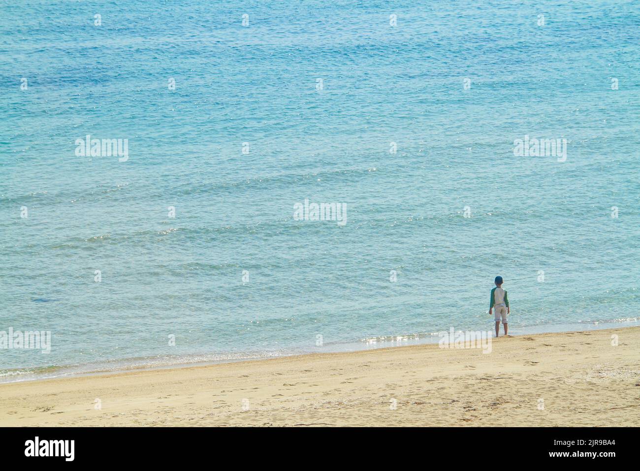 One boy on the beach,Japan Stock Photo - Alamy