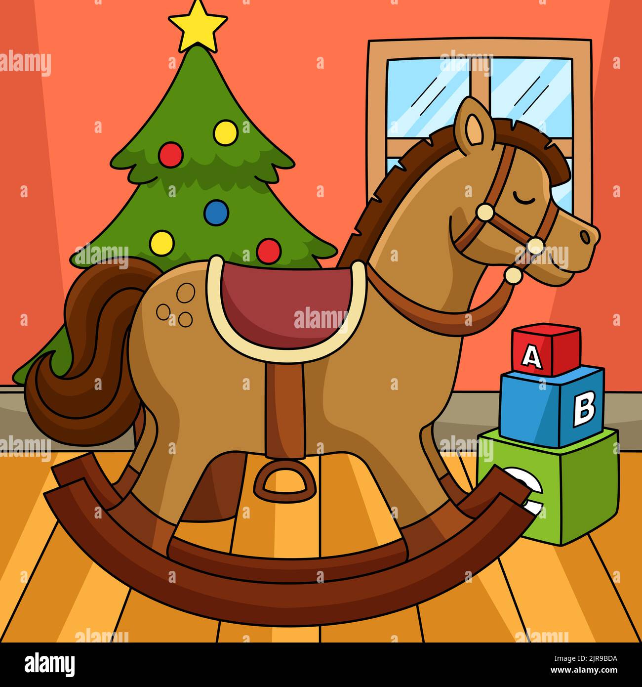 Rocking horse clipart Stock Vector Images - Alamy