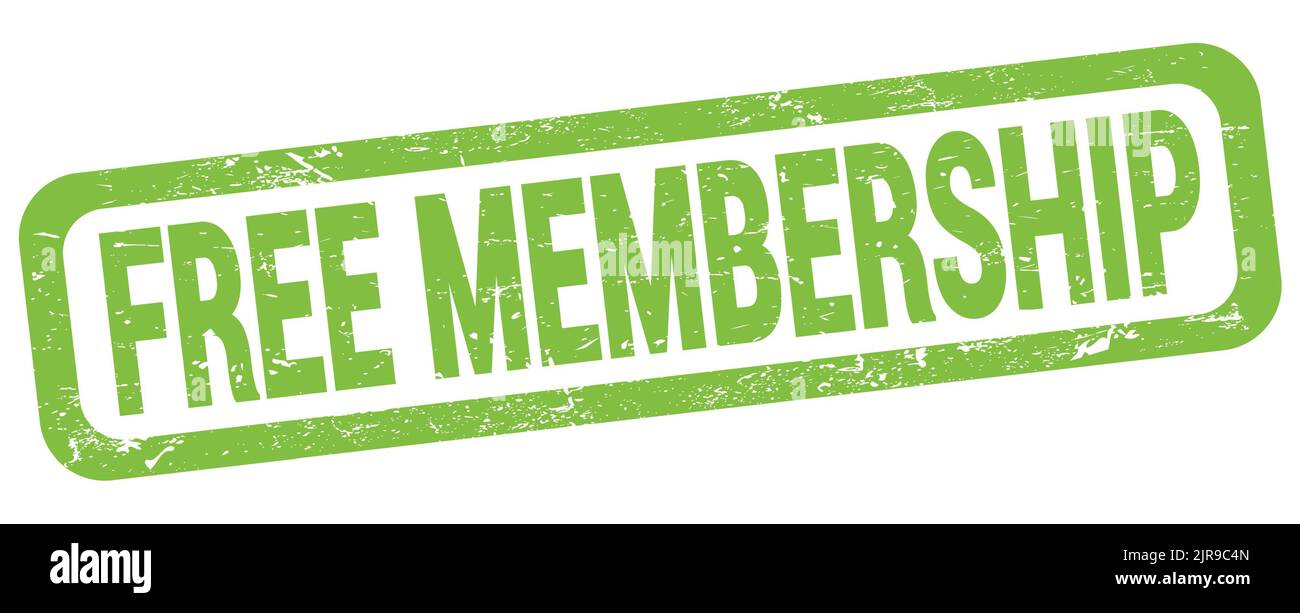 FREE MEMBERSHIP text written on green rectangle stamp sign Stock Photo ...