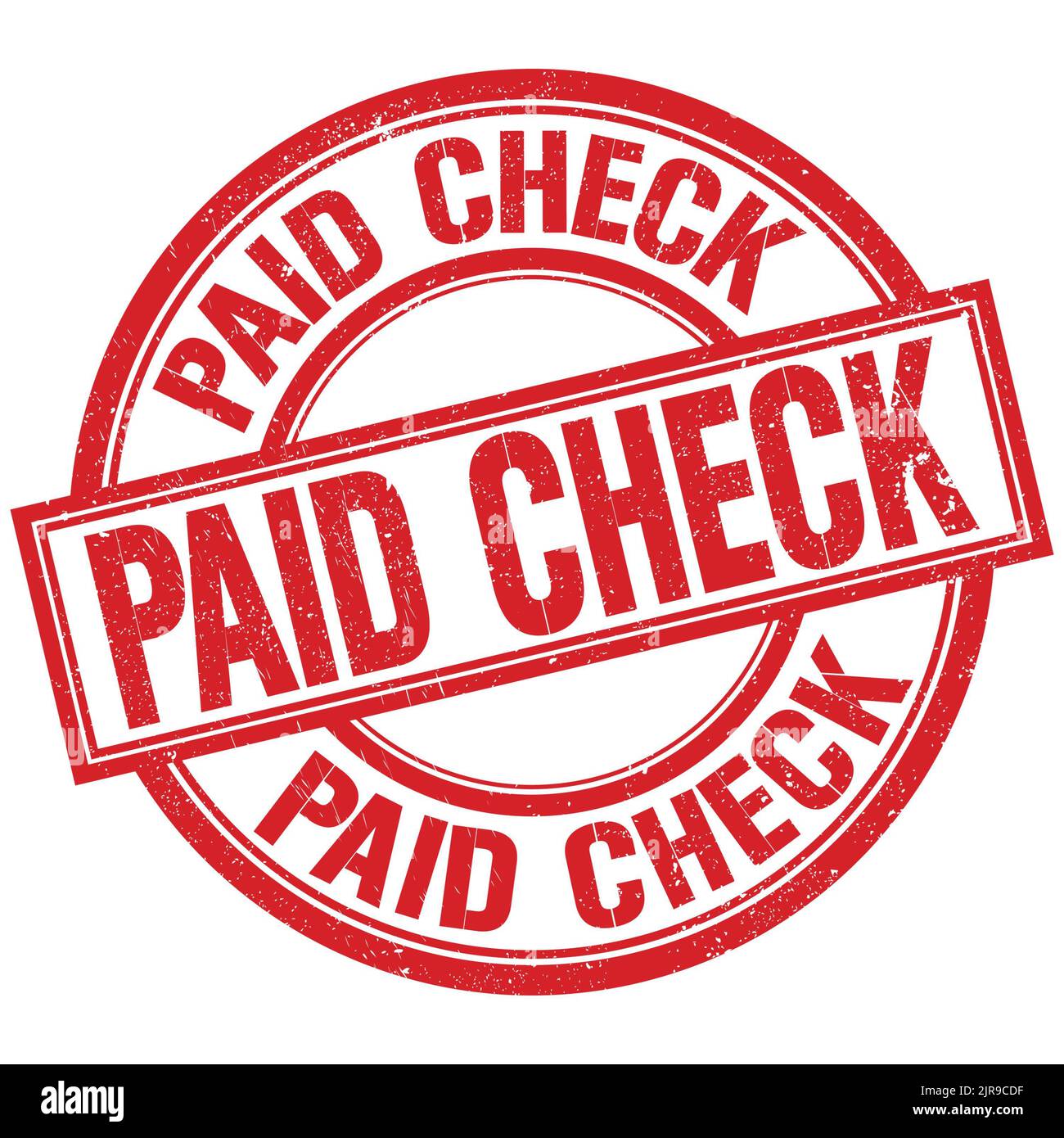 PAID CHECK text written word on red round stamp sign Stock Photo - Alamy