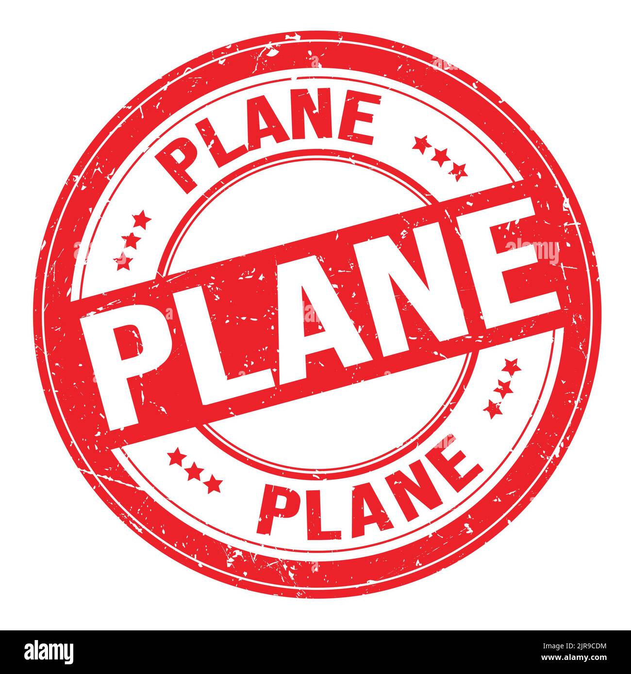 PLANE text written on red round grungy stamp sign Stock Photo - Alamy