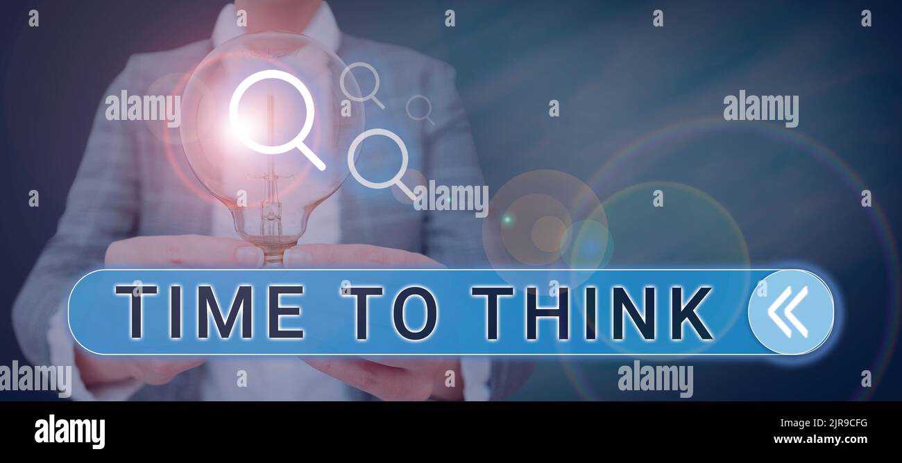 Inspiration showing sign Time To Think. Word Written on Reconsider some ...