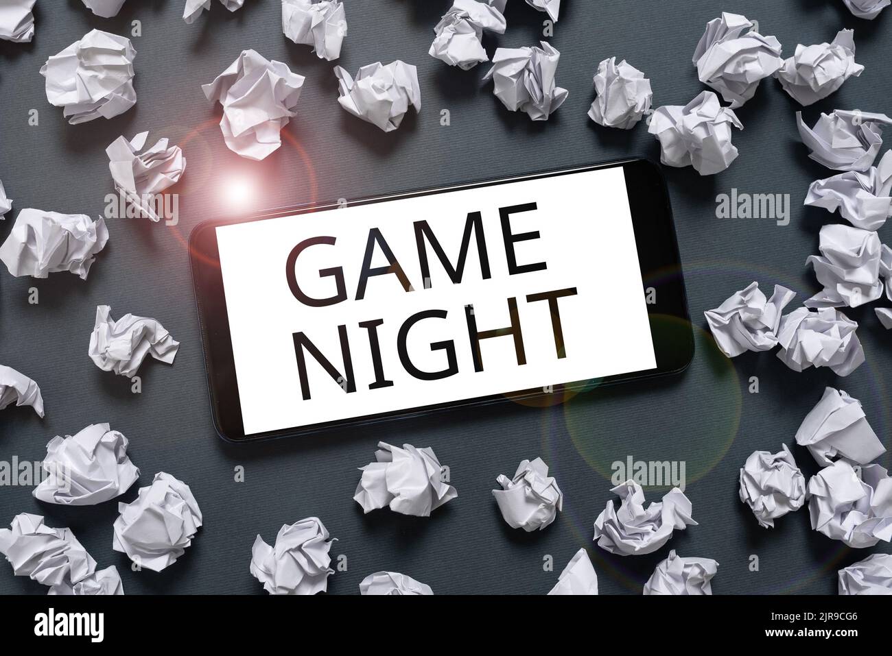 Text showing inspiration Game Night. Concept meaning event in which ...