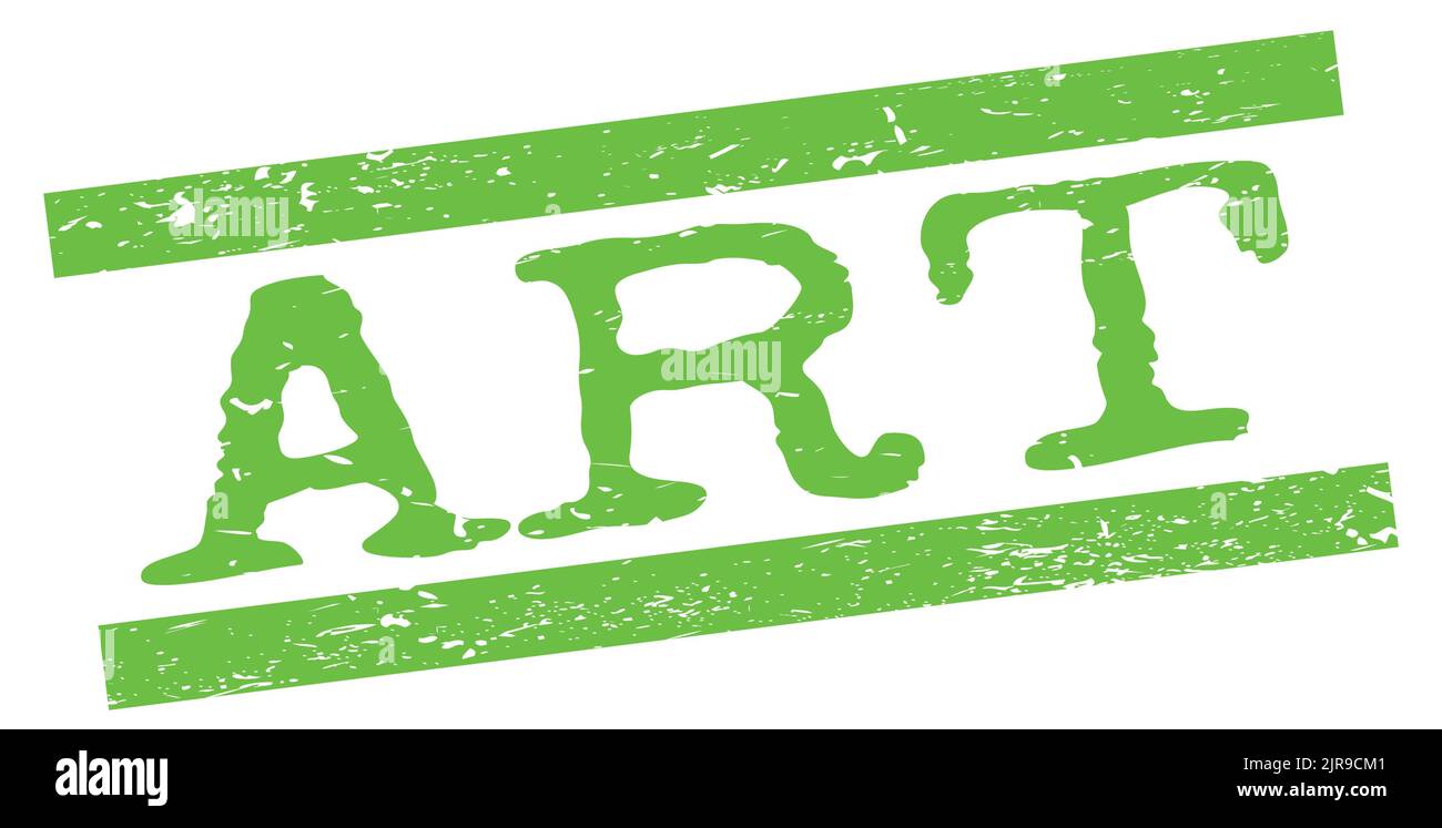 ART text written on green grungy lines stamp sign Stock Photo - Alamy