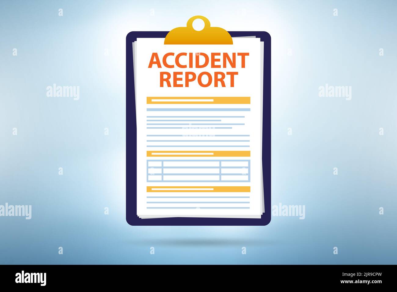 Accident report for insurance claim Stock Photo - Alamy