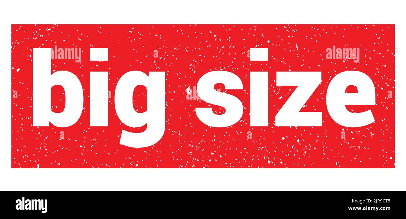 big size text written on red grungy stamp sign Stock Photo - Alamy