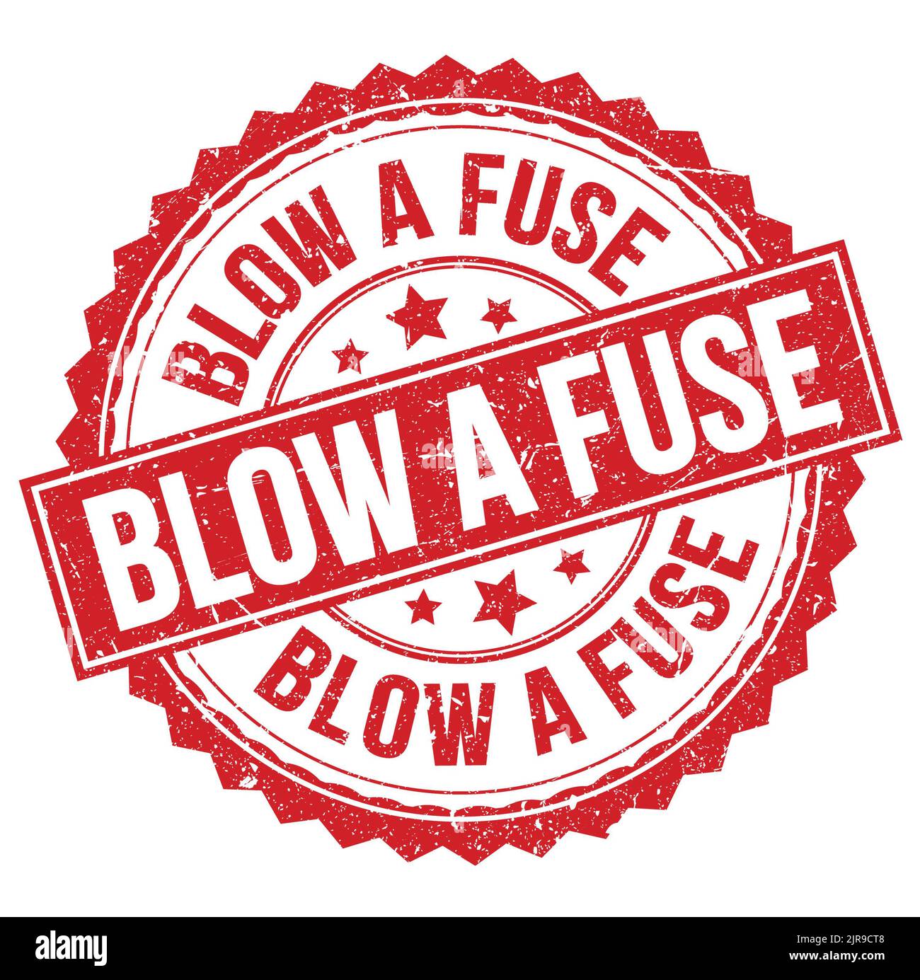 BLOW A FUSE text written on red round stamp sign Stock Photo - Alamy