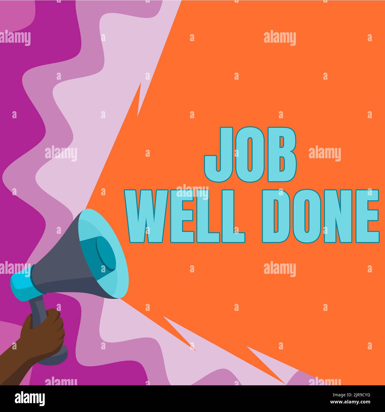 Hand writing sign Job Well Done. Business idea Well Performed You did ...