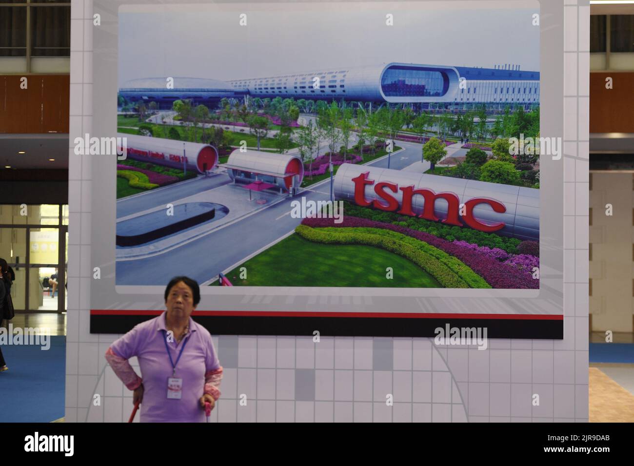 A TSMC booth at the World Semiconductor Congress 2022 in Nanjing, Jiangsu Province, China, Aug ...