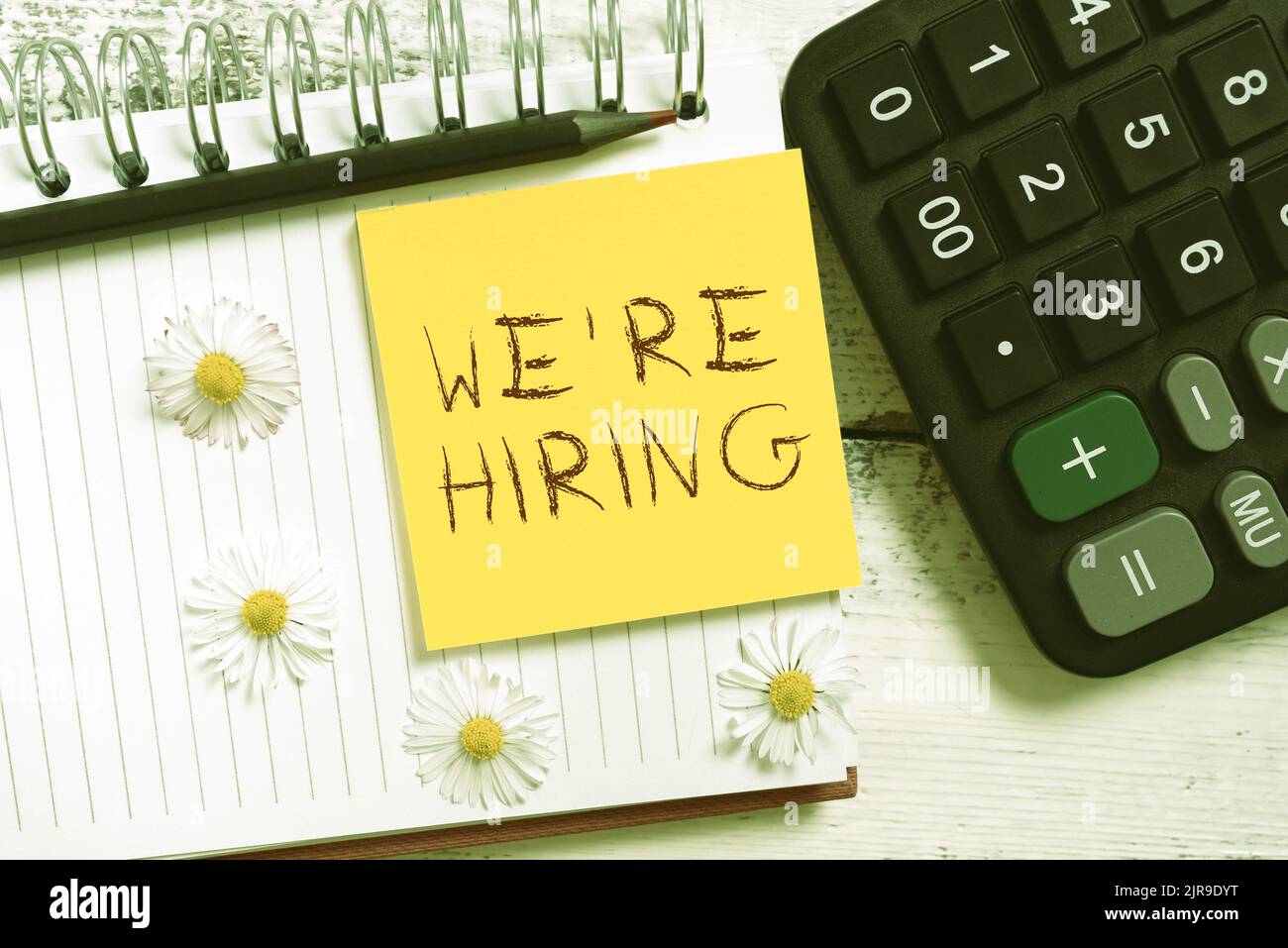 Sign displaying We Re Are Hiring. Concept meaning Advertising ...