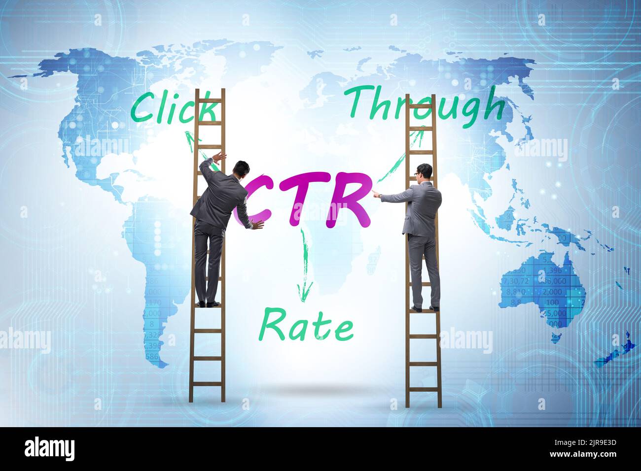 CTR click through rate concept with the business people Stock Photo - Alamy