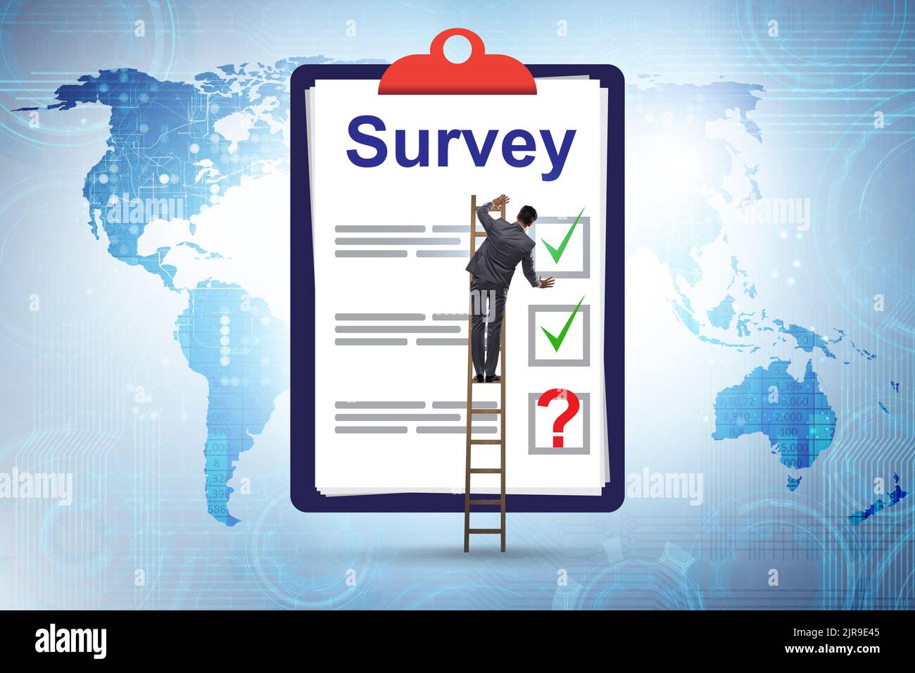 Survey questionnaire with the tick boxes Stock Photo - Alamy
