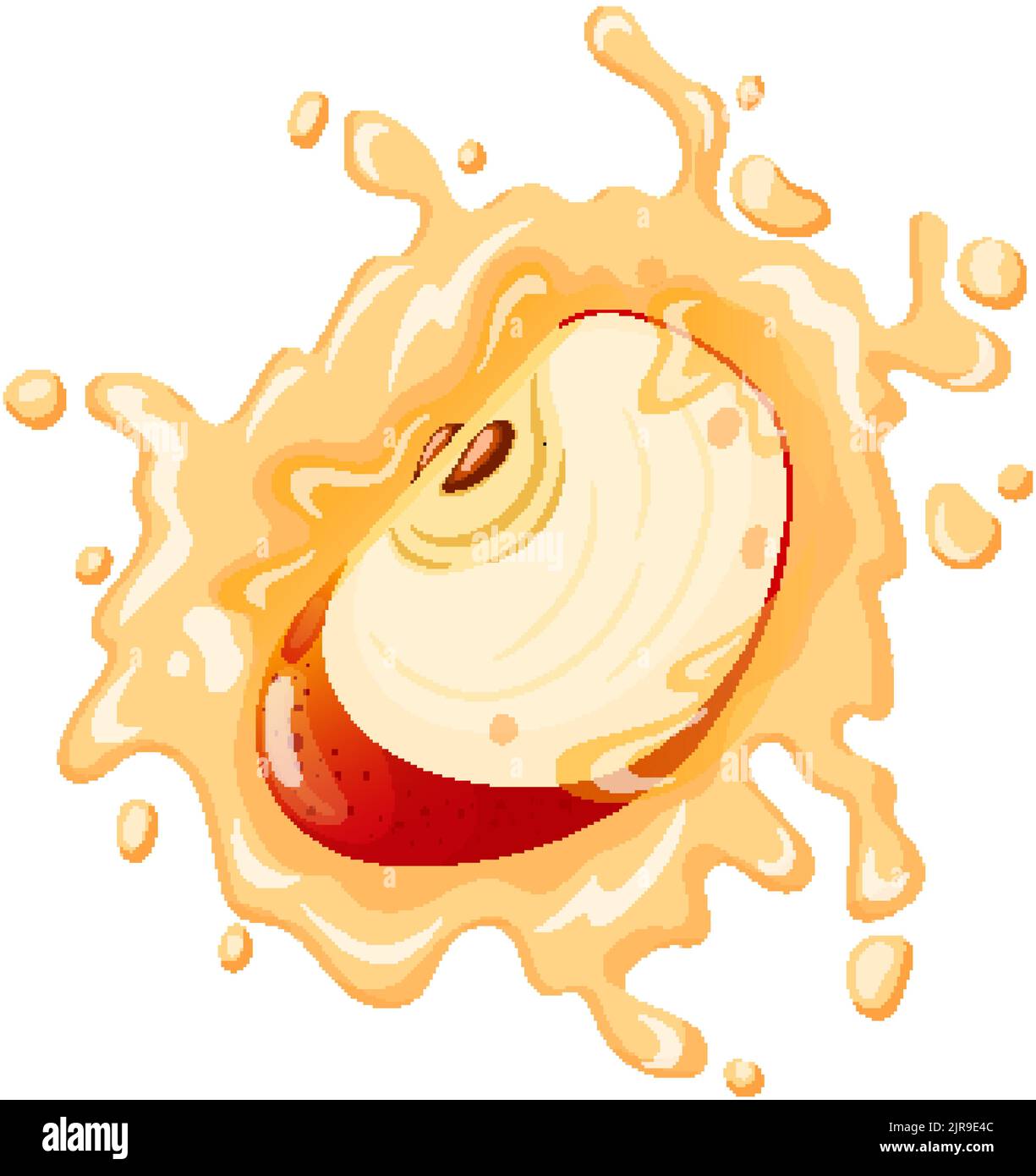 Splash water red apple Stock Vector Images - Alamy