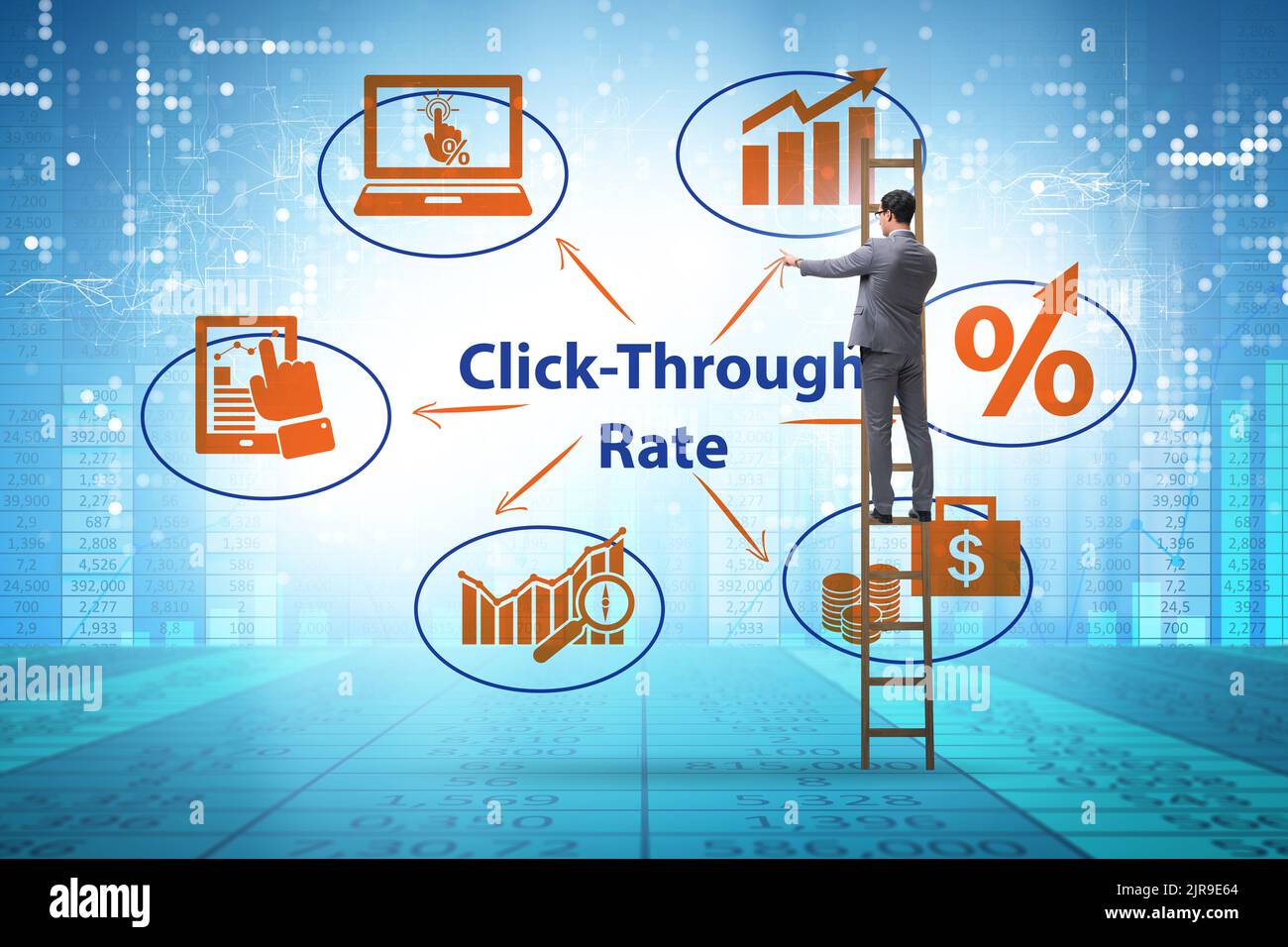 CTR click through rate concept with the business people Stock Photo - Alamy