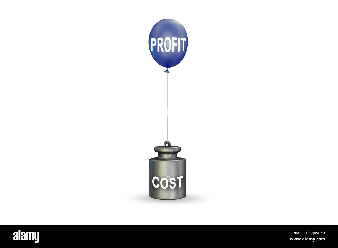 Concept of profit and the cost- 3d rendering Stock Photo - Alamy