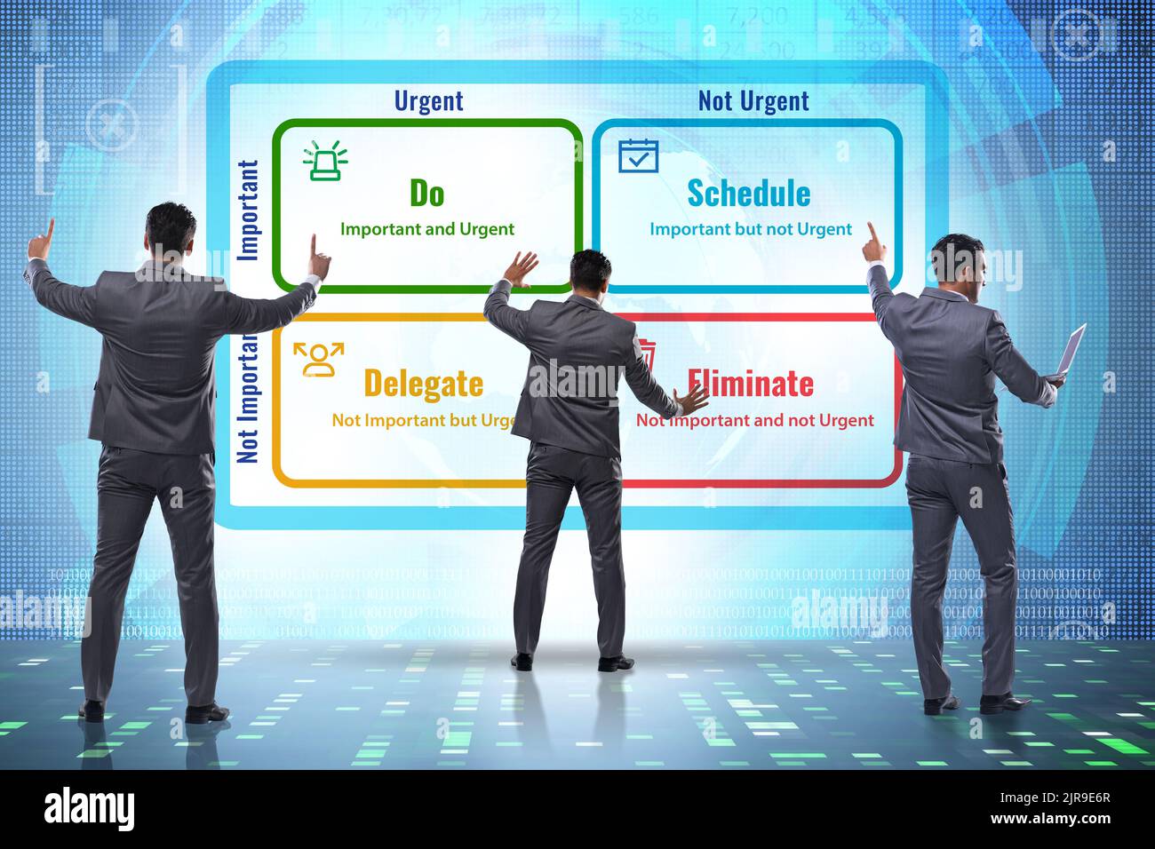 Eisenhower matrix helping to prioritize the important tasks Stock Photo ...