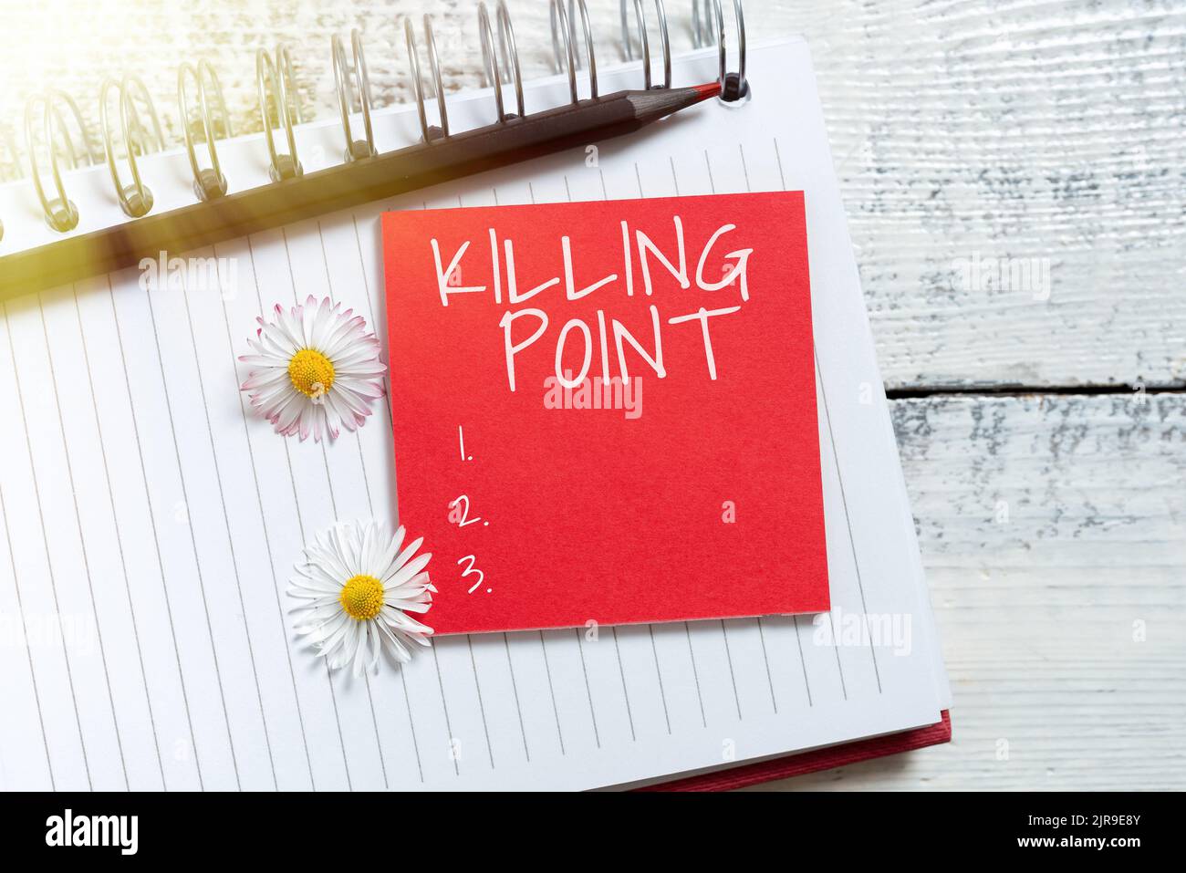 Inspiration showing sign Killing Point. Business idea Phase End Review ...