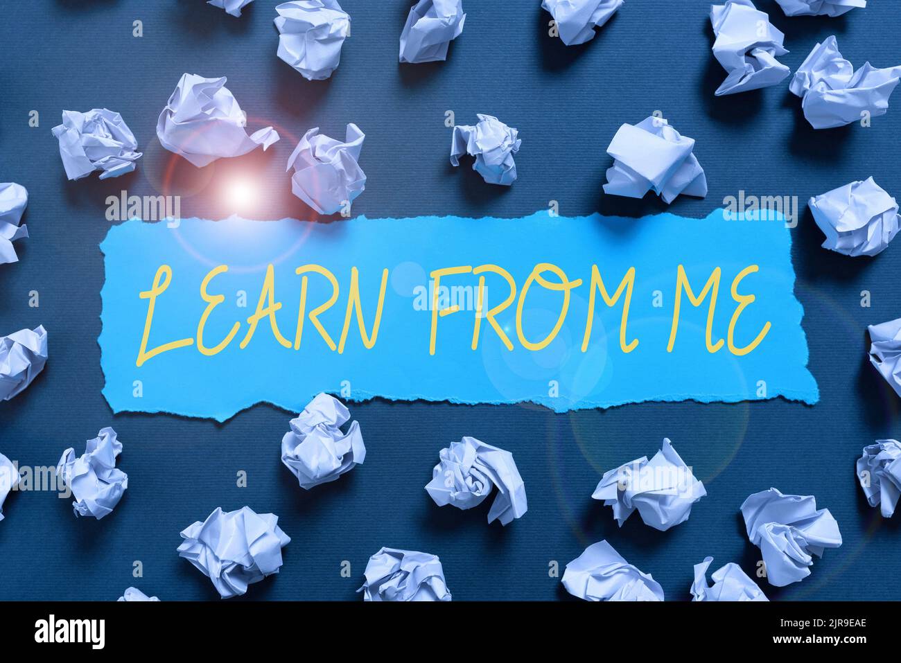 Hand writing sign Learn From Me. Concept meaning Follow my lead and ...