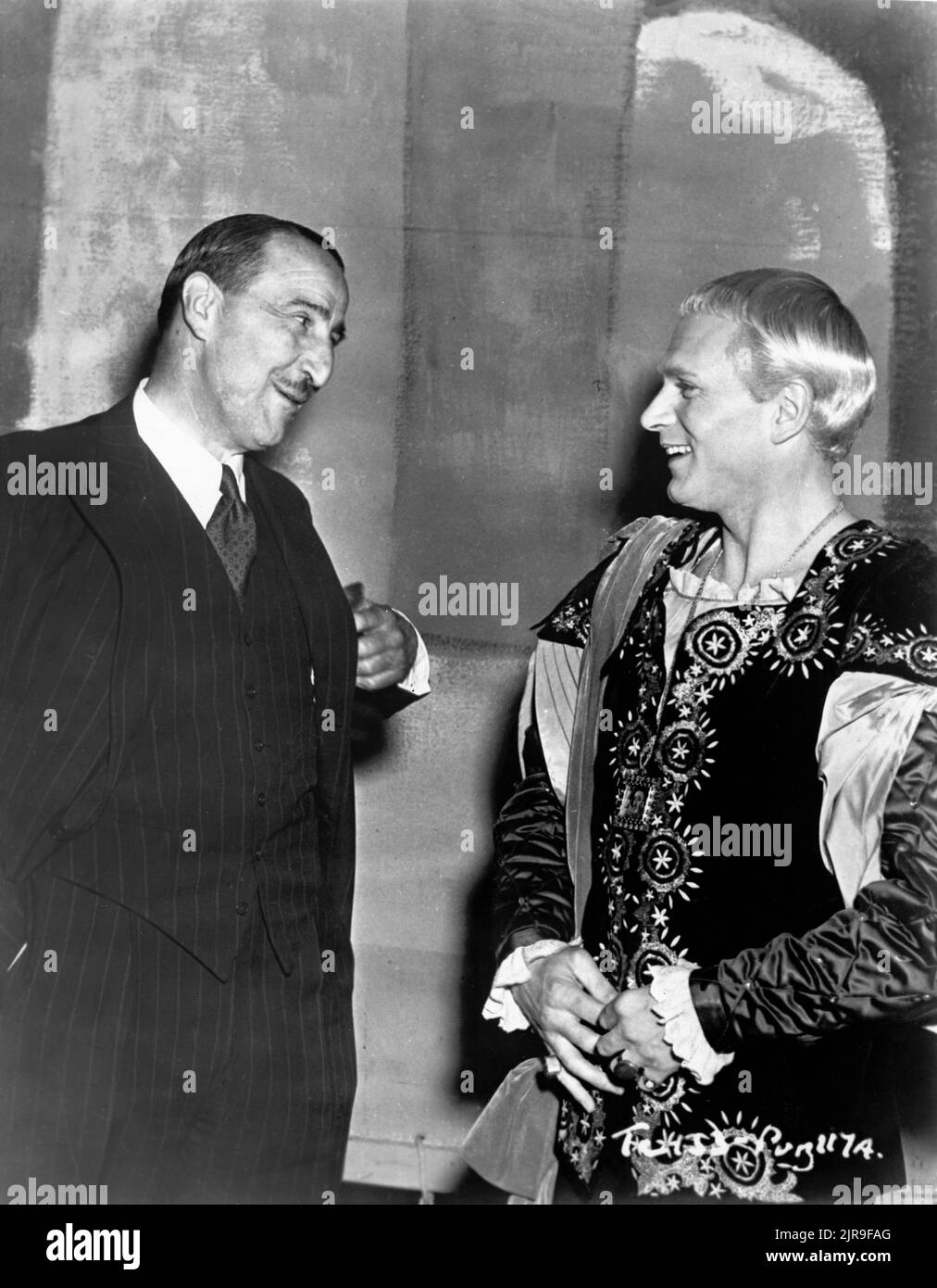 British Film Executive J. ARTHUR RANK and LAURENCE OLIVIER on set ...