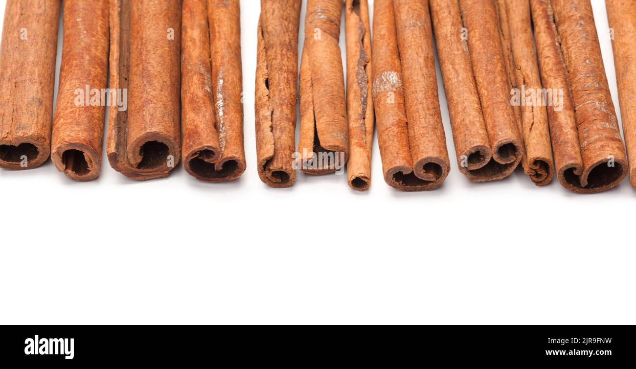 cinnamon isolated on white background Stock Photo - Alamy