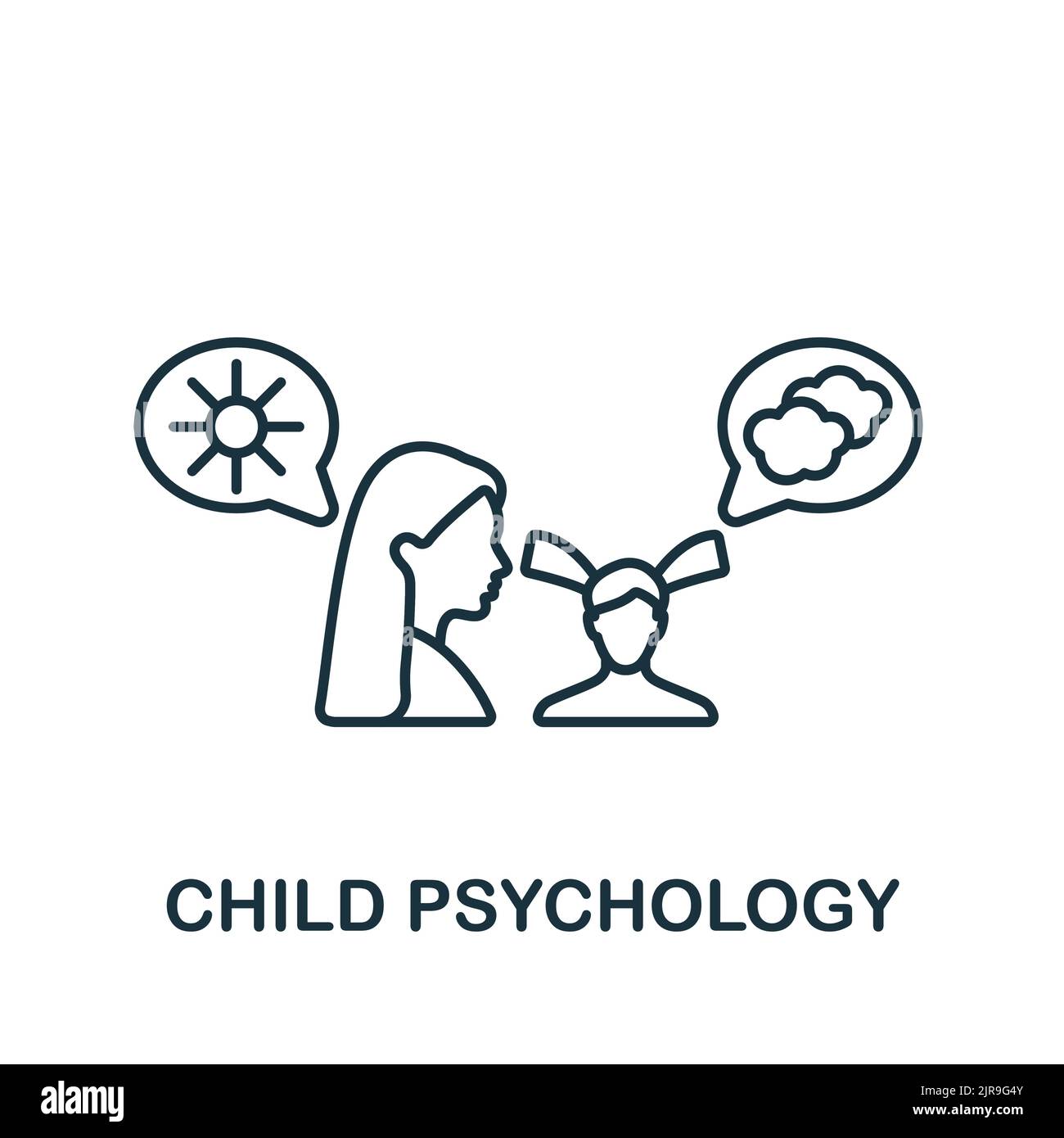 Child Psychology icon. Line simple Psychology icon for templates, web ...