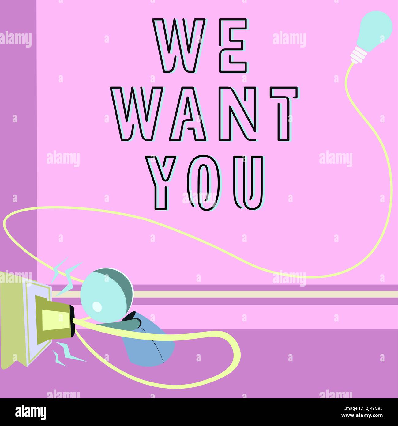 Sign displaying We Want You. Concept meaning Company wants to hire ...