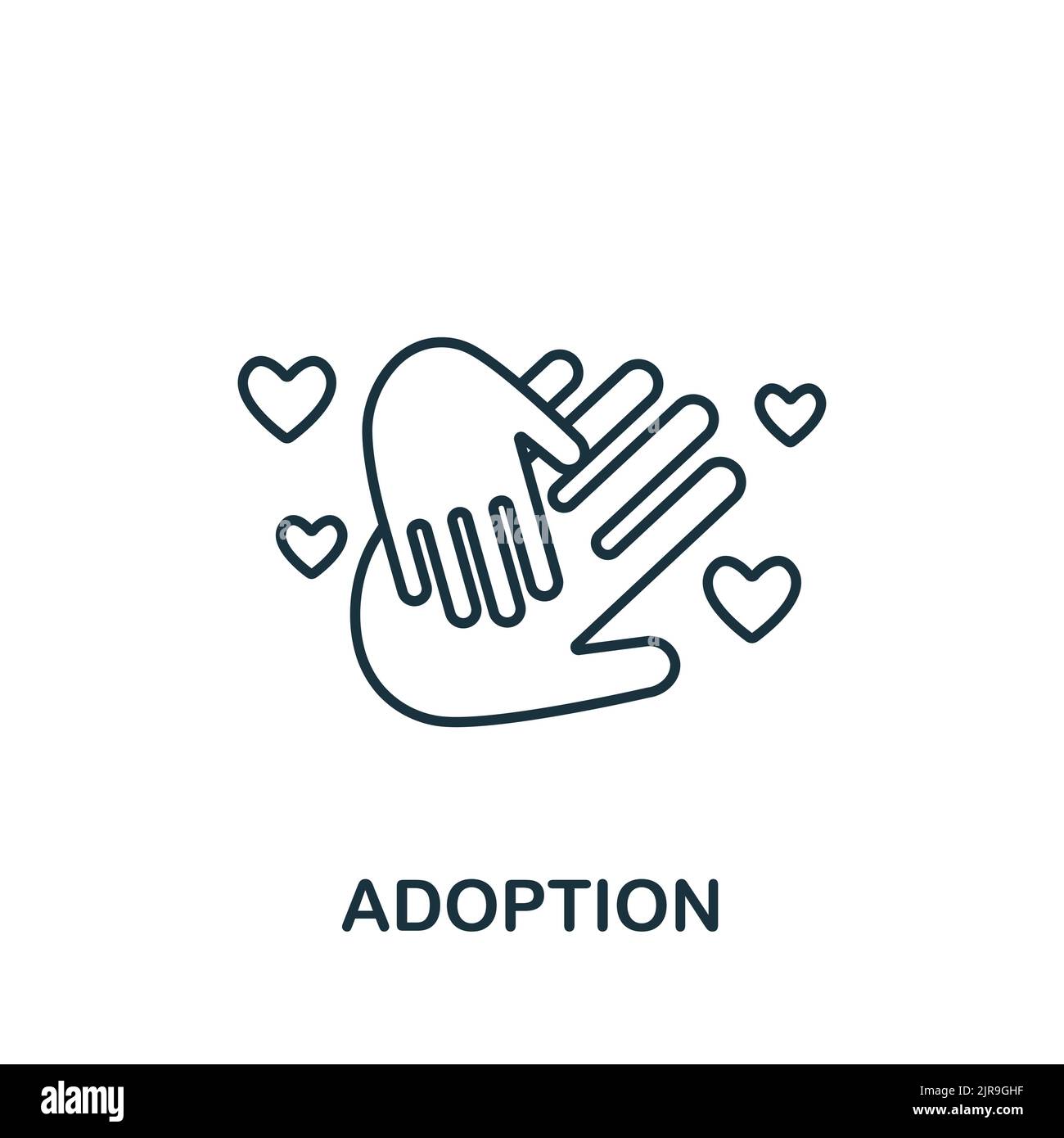 Adoption icon. Line simple Psychology icon for templates, web design ...