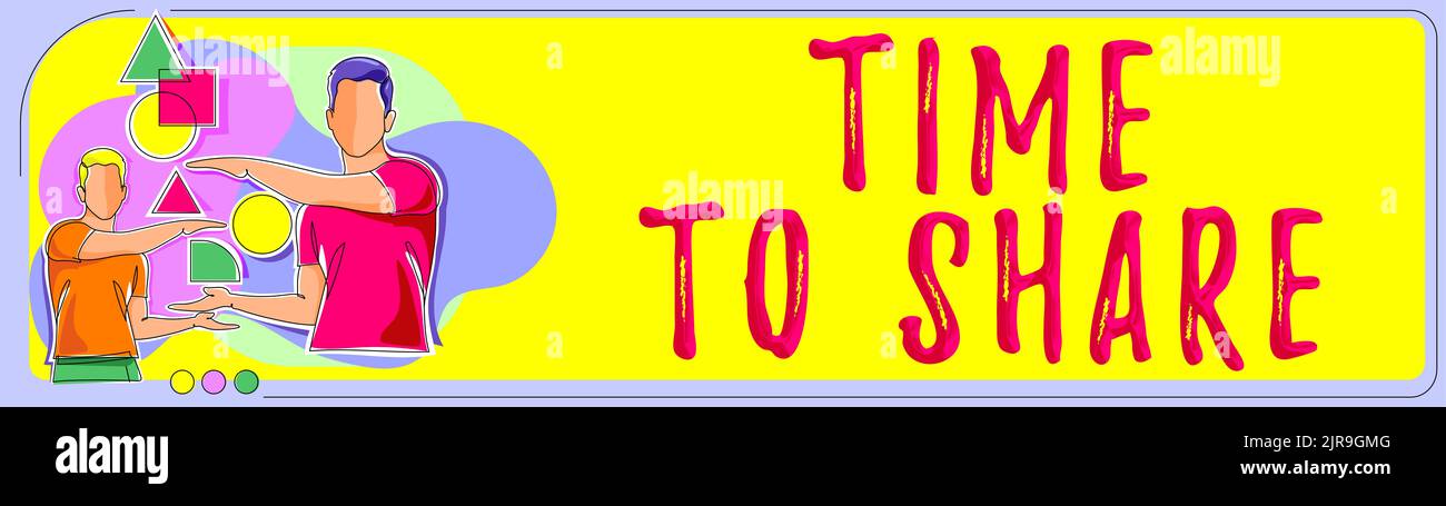 Text caption presenting Time To Share. Business concept Communicate ...