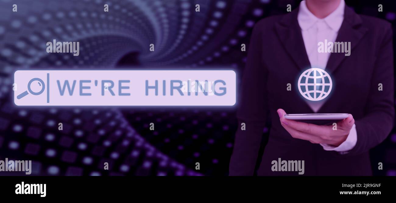 Writing displaying text We Re Are Hiring. Conceptual photo Advertising ...