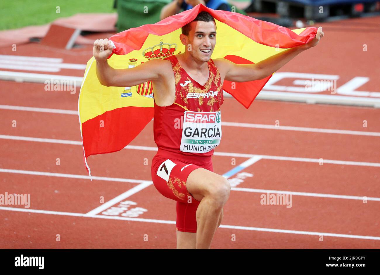 Mariano Garcia of Spain Gold medal during the Athletics, Menâ€™s 800m ...