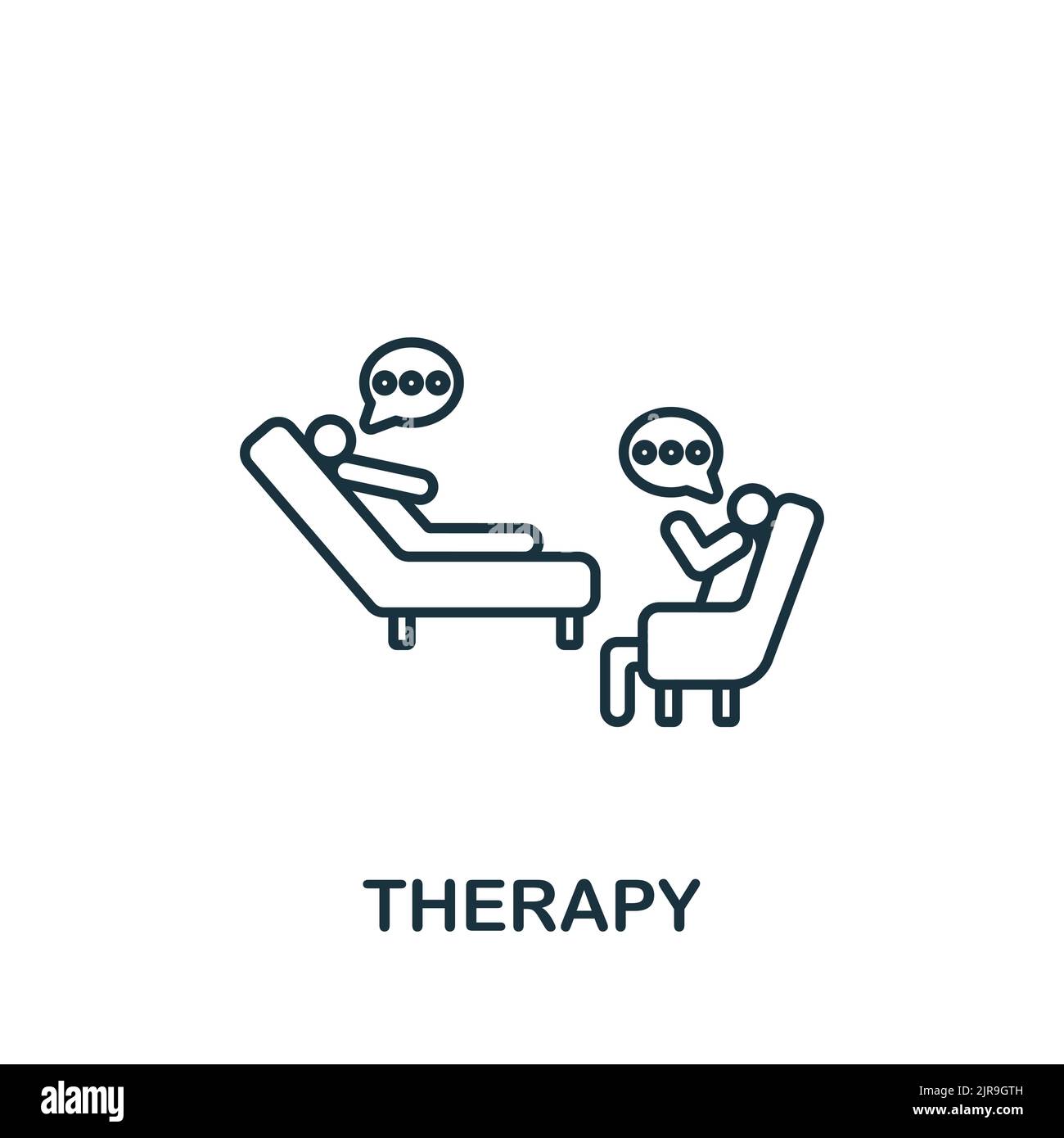 Therapy icon. Line simple Psychology icon for templates, web design and ...