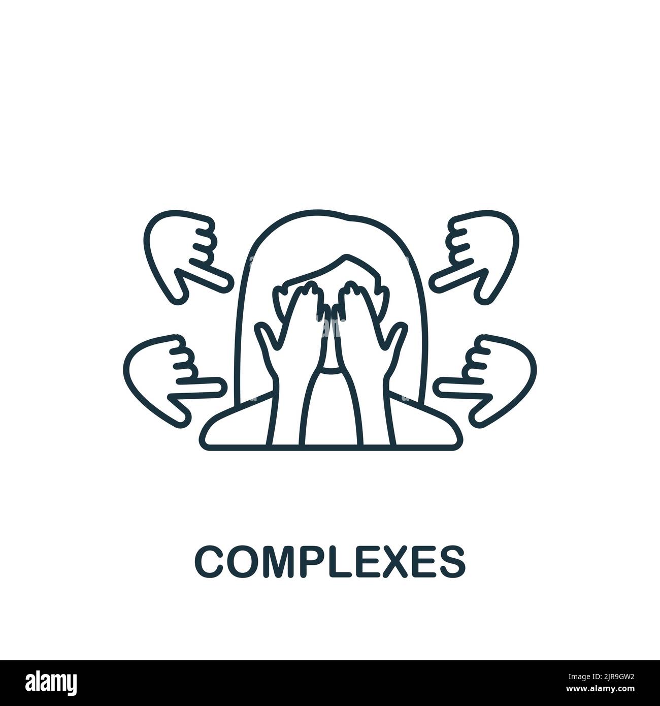 Complexes icon. Line simple Psychology icon for templates, web design ...