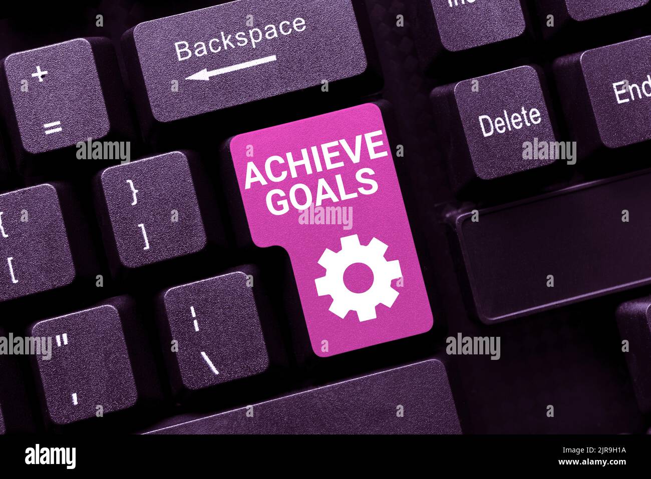 Conceptual display Achieve Goals. Business approach Results oriented ...