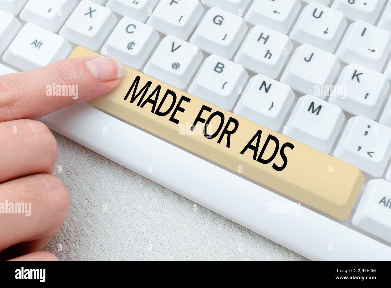 Writing displaying text Made For Ads. Business concept Marketing ...