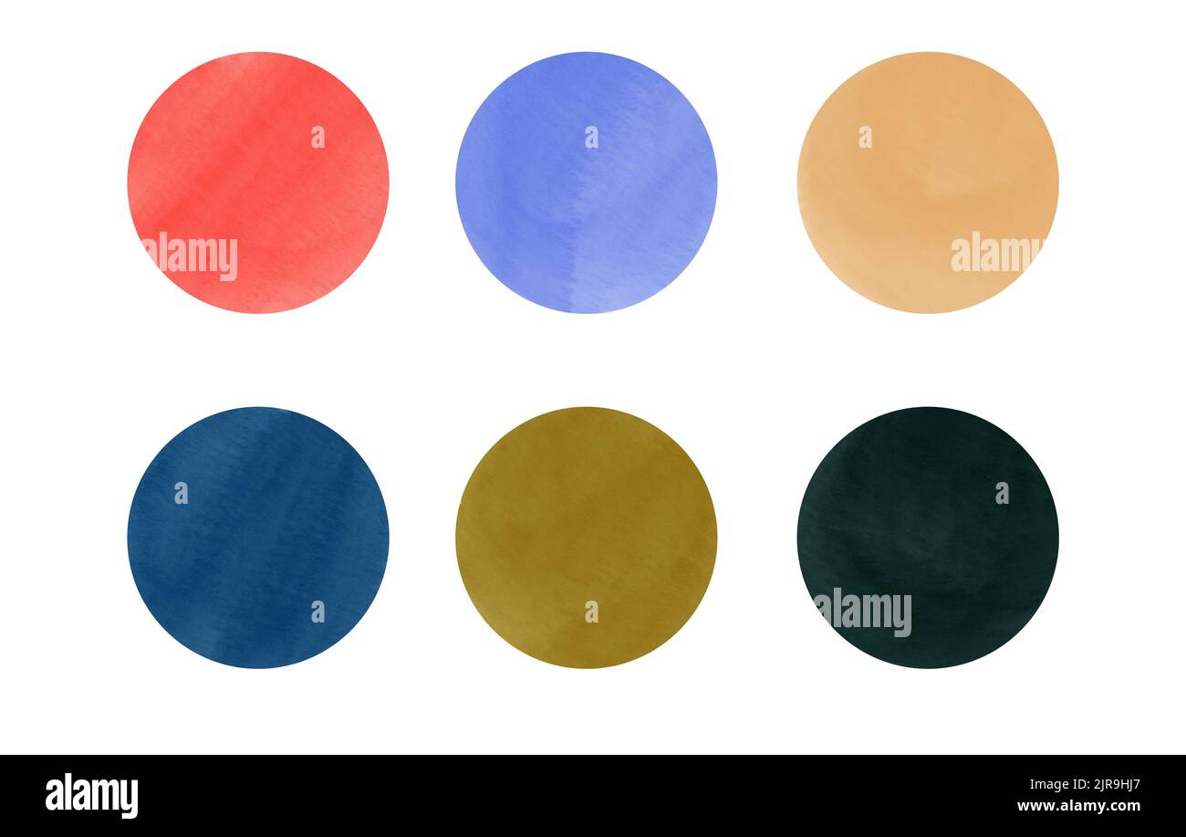 Trendy color scheme by plain color rounds. Spring and summer Stock ...