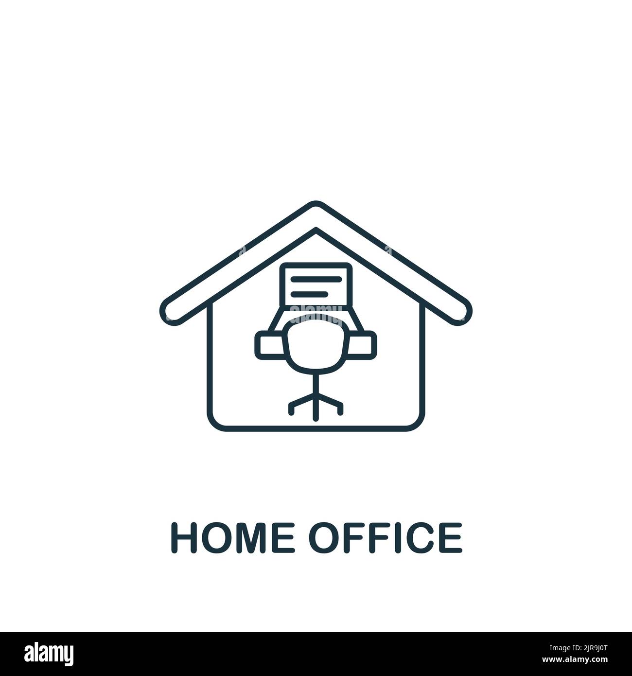 Home Office icon. Line simple Quarantine icon for templates, web design ...