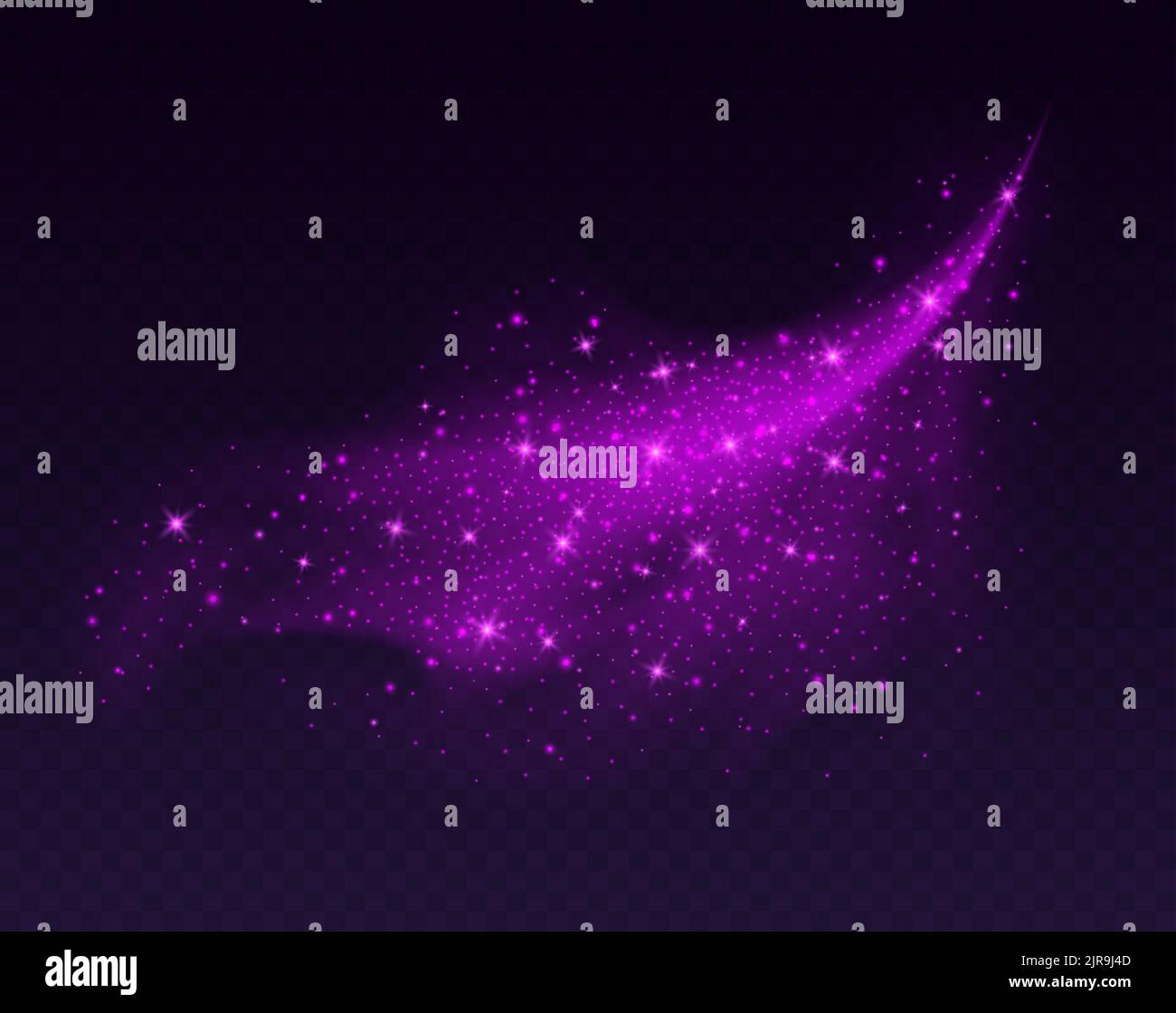 Magic cloud with sparkles, purple fairy stardust with sparks Stock ...