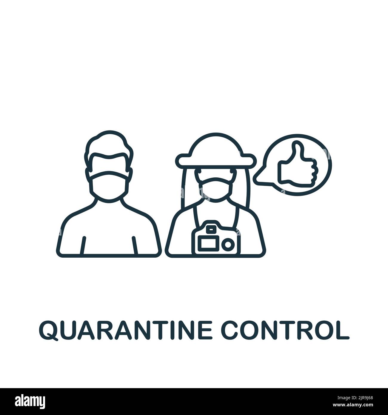 Quarantine Control icon. Line simple Quarantine icon for templates, web ...