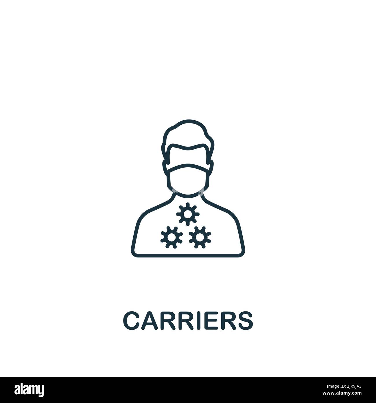 Carriers icon. Line simple Quarantine icon for templates, web design ...
