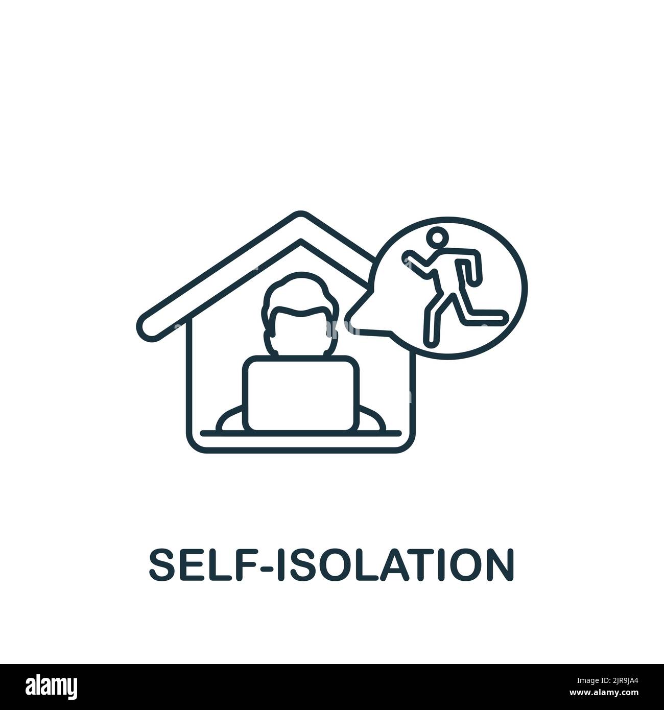 Self-Isolation icon. Line simple Quarantine icon for templates, web ...